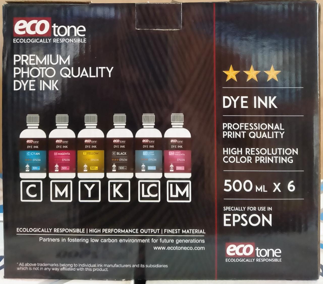 ECOTONE 500ml 6 COLOR EPSON INK - Office Mart | Daraz.pk