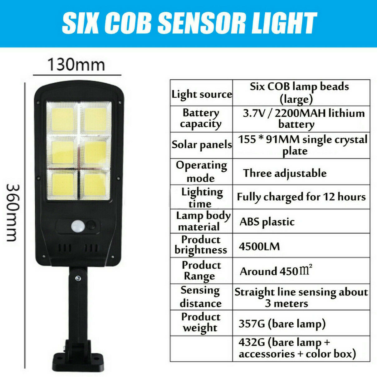 Solar Street Lamp - Street Light Dual Function (Auto On in Darkness ...