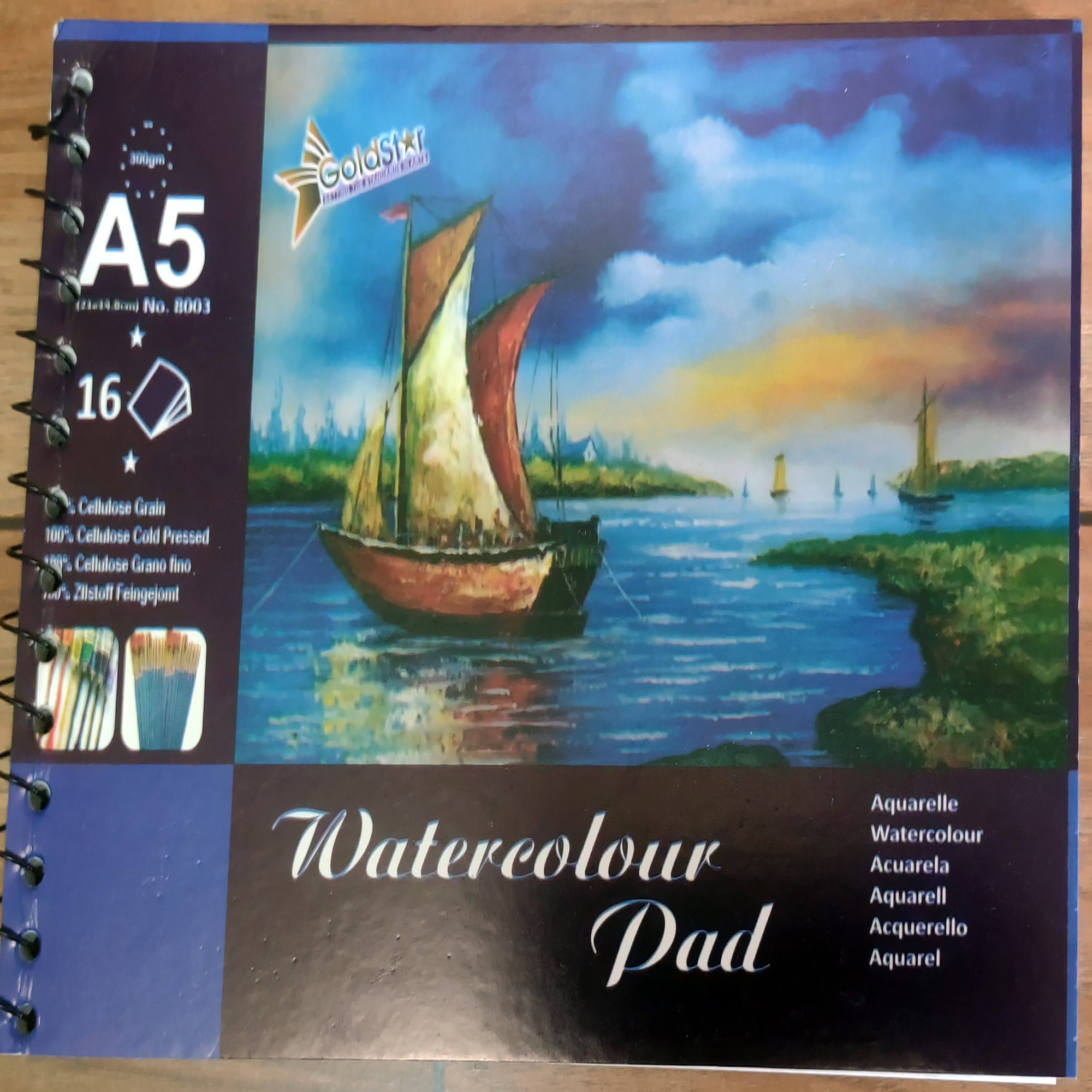 Pack of 3 Watercolor Pad Best for Artist (Size A5, A4 & A3 300 gm, 16 ...