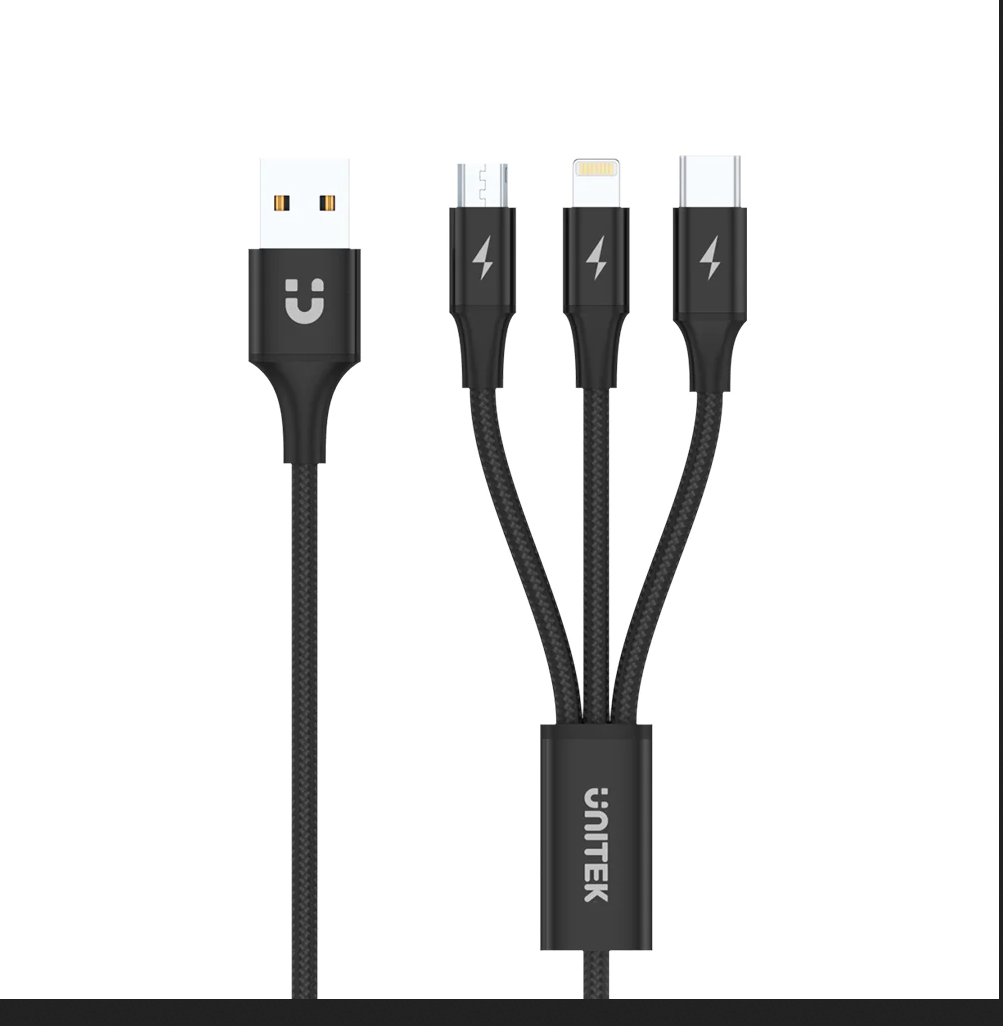 3 in 1 Universal – Usb Type C, Micro-Usb and Lightning Durable Braided ...