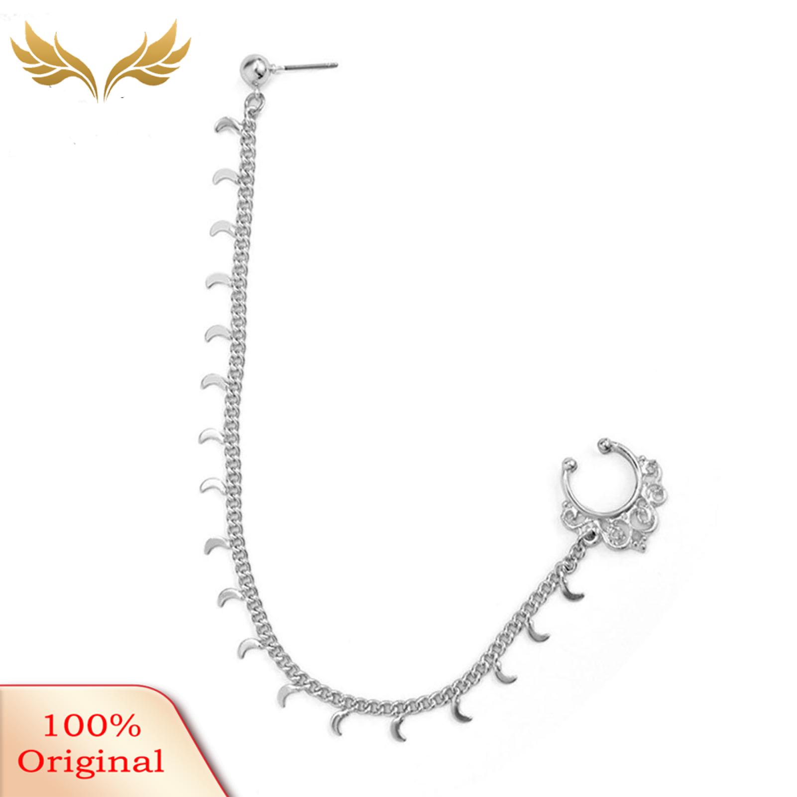 Nose Chain Jewelry Boho Ethnic Style Nose Chain with Faux Pearl Tassel ...