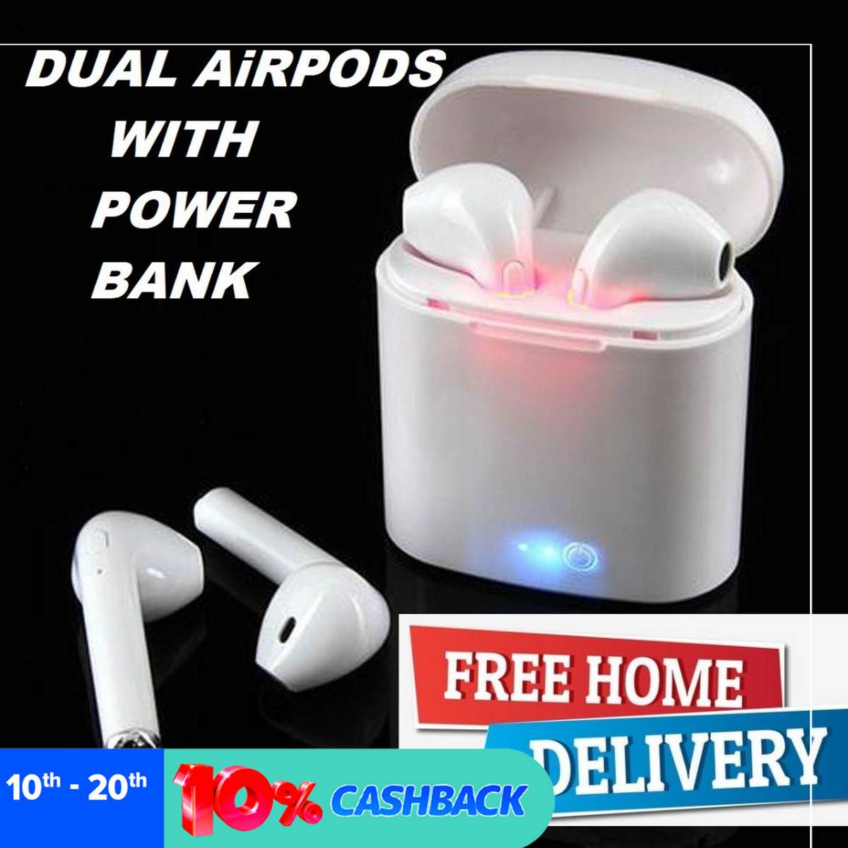 New M10 i12 Wireless Bluetooth Headset airpods handfree earbuds airdots ...