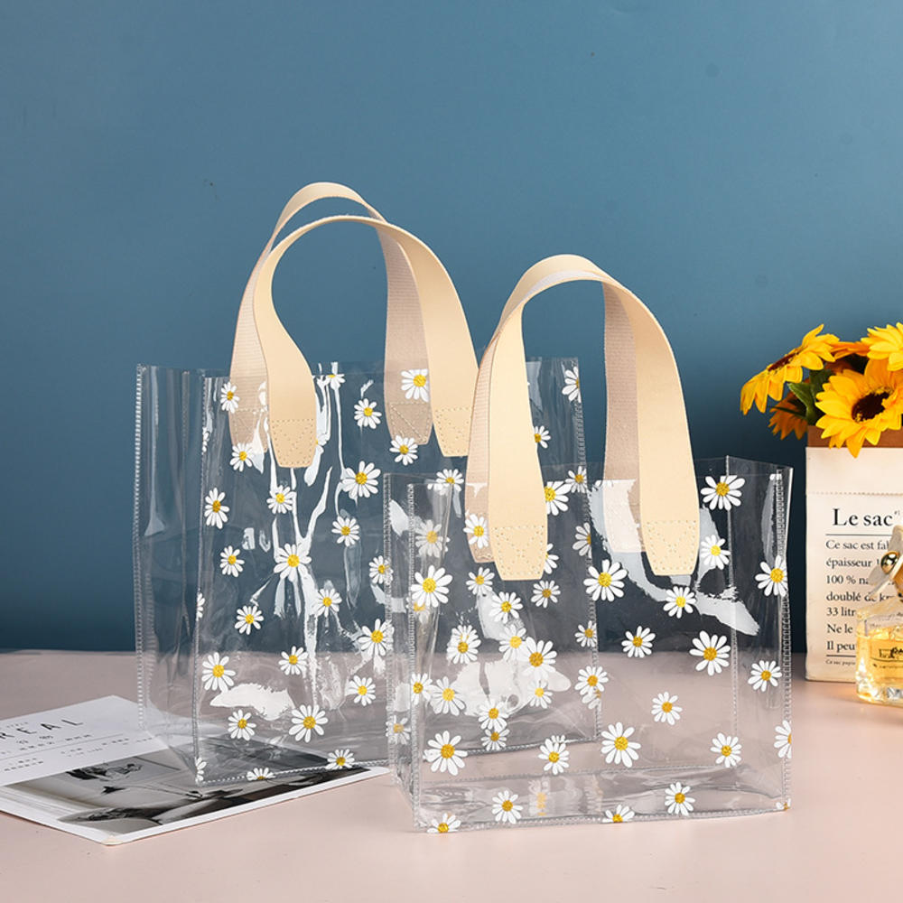 Stylish PVC Tote Bag Fashionable Clear Handbag Waterproof Transparent ...