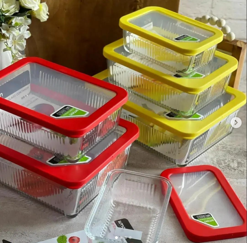 Pack of 3 Limon Unbreakable Glass Food Container Set | Daraz.pk