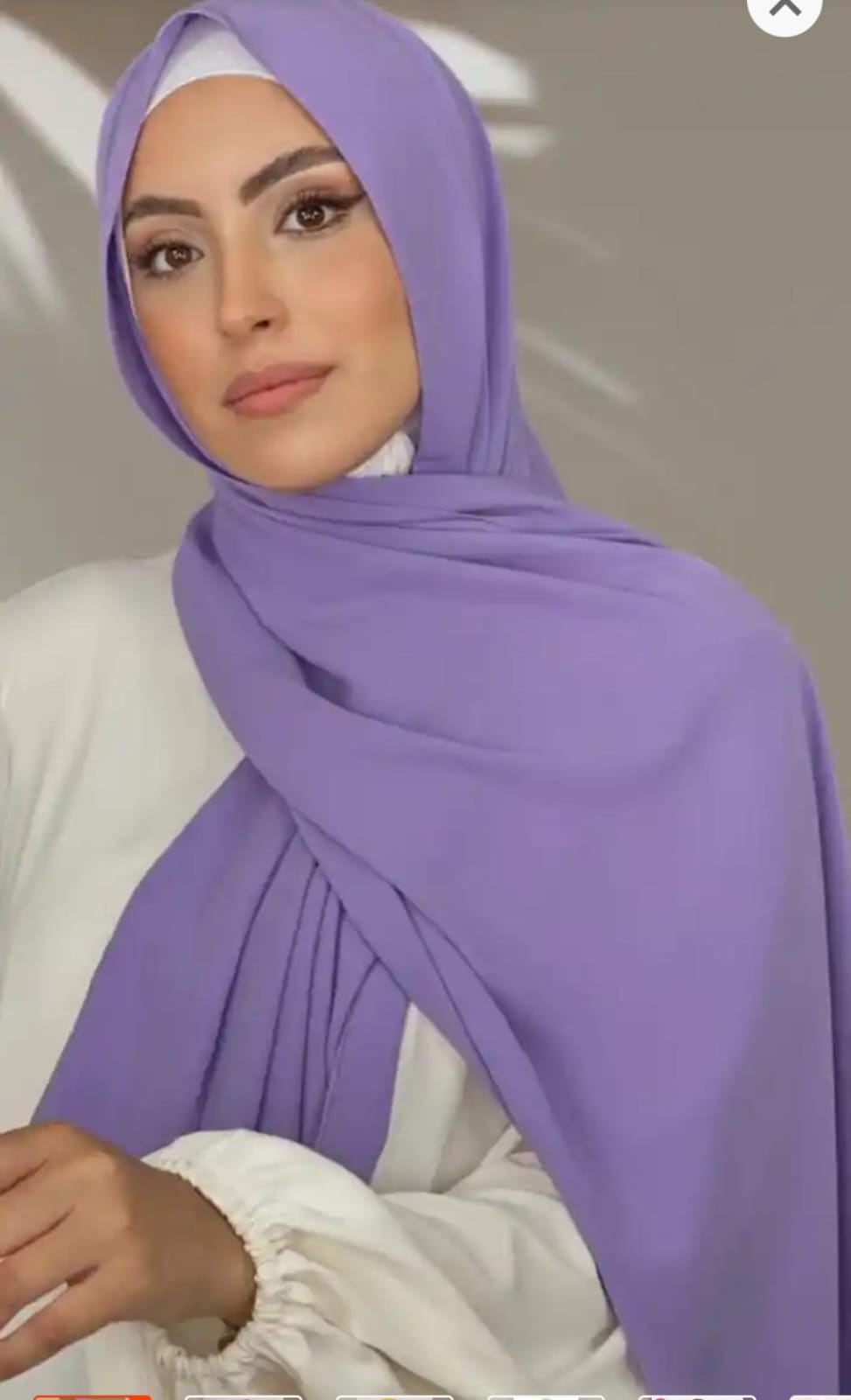 Pack of 1 georgette hijab stoler scarf -multicolor stoller for girls ...