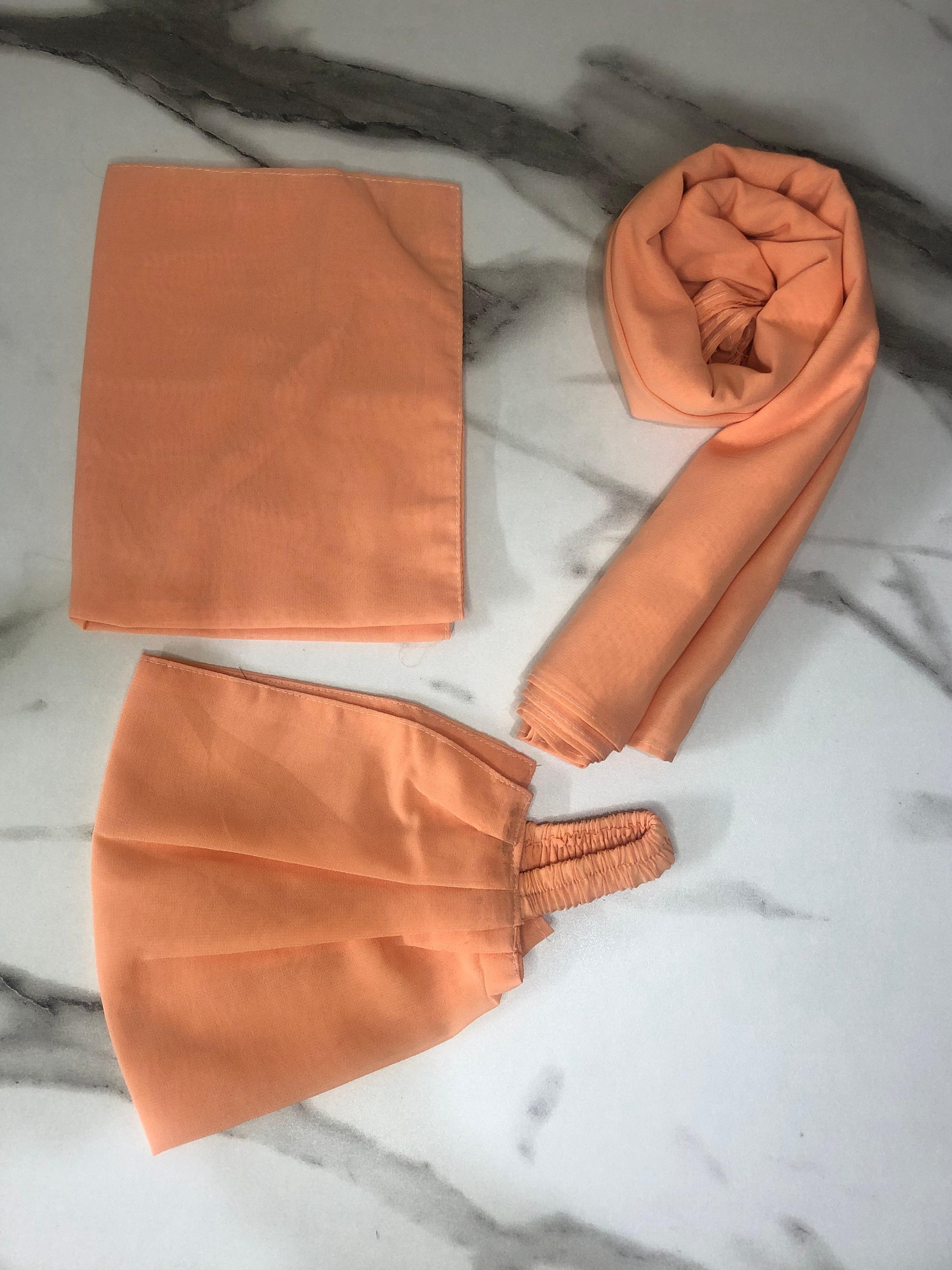 Chiffon Georgette Hijab Scarf Plus Niqab Patii Plus Cap stoller for ...