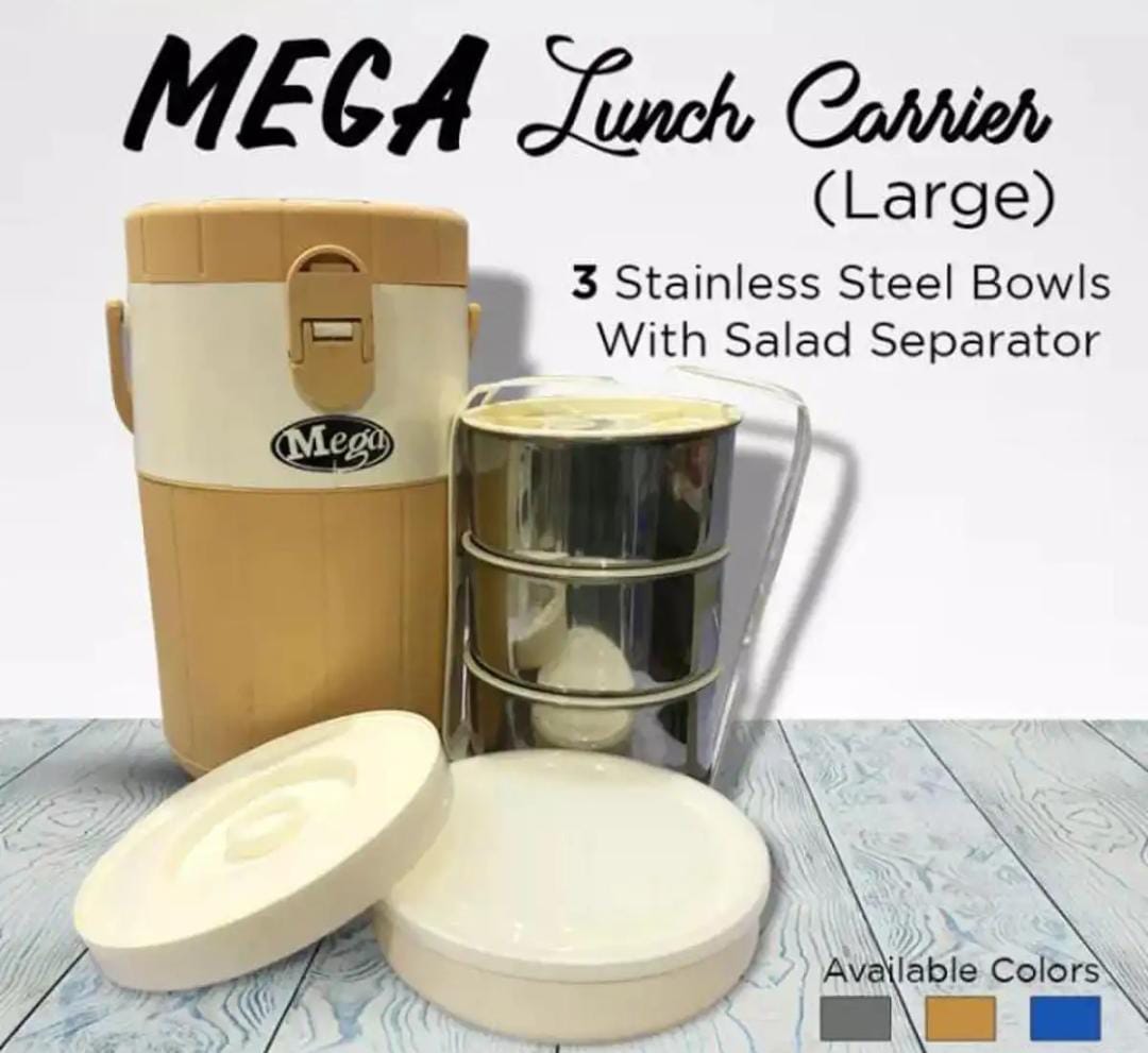 Lunch Box - Stainless Steel Lunch Box - Tiffin Box - Mega Lunch Carrier ...