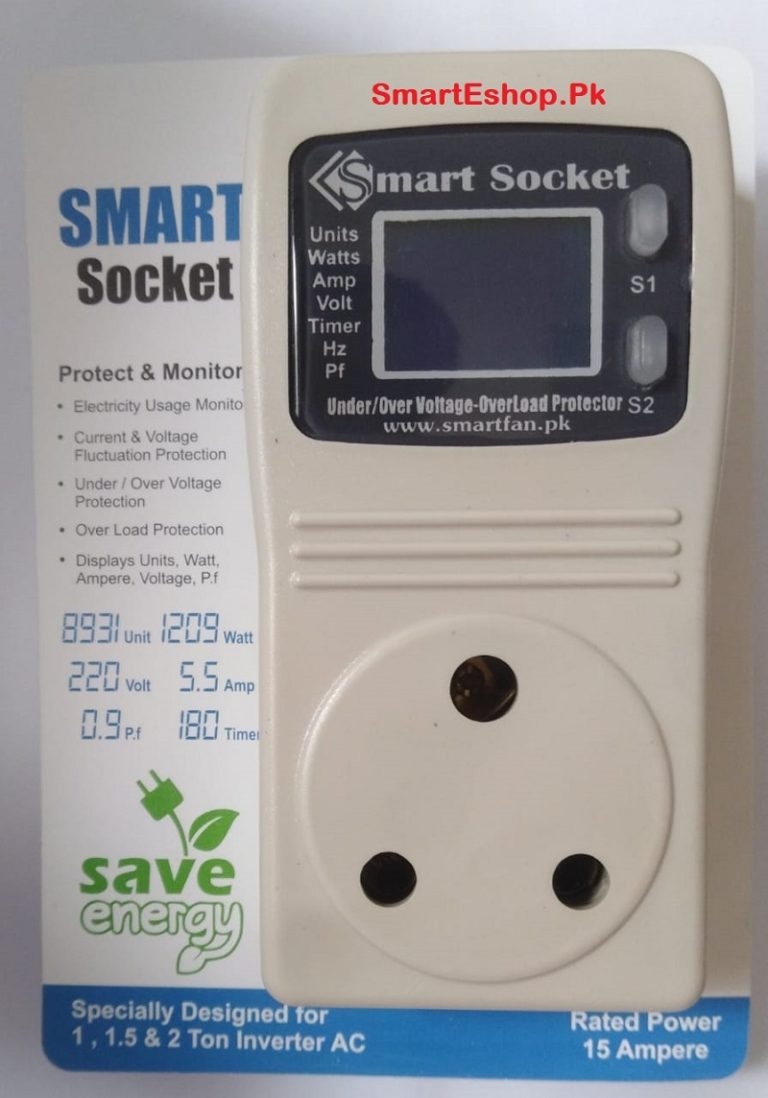 15A Smart Socket Electricity Monitor & Protector | Daraz.pk