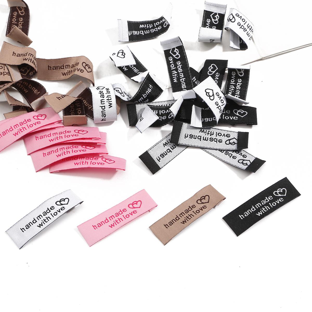 20pcs/lot 50x15mm Woven Printed Labels Clothes Garment Supply label DIY ...