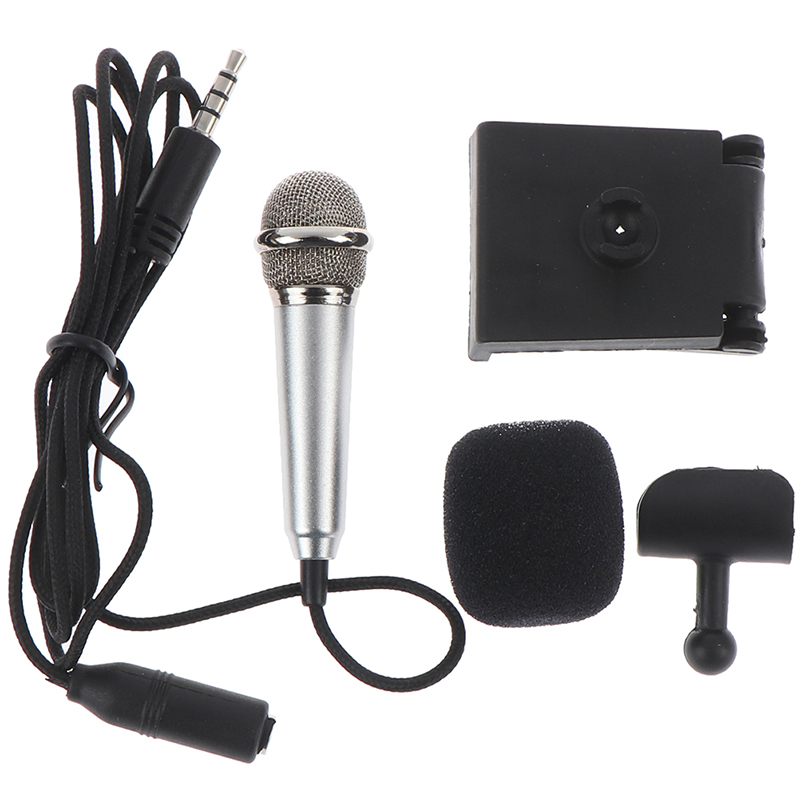 Portable 3.5mm Stereo Studio Mic KTV Karaoke Mini Microphone For Cell ...