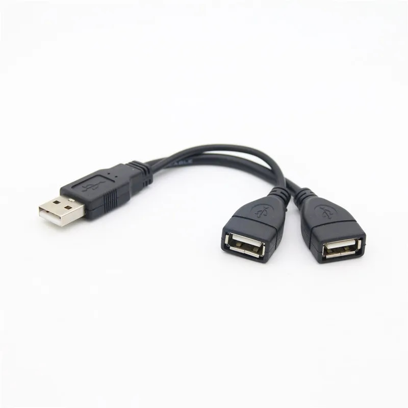 15cm 30cm USB 2.0 A 1 male to 2 Dual USB Female Data Hub Power Adapter ...