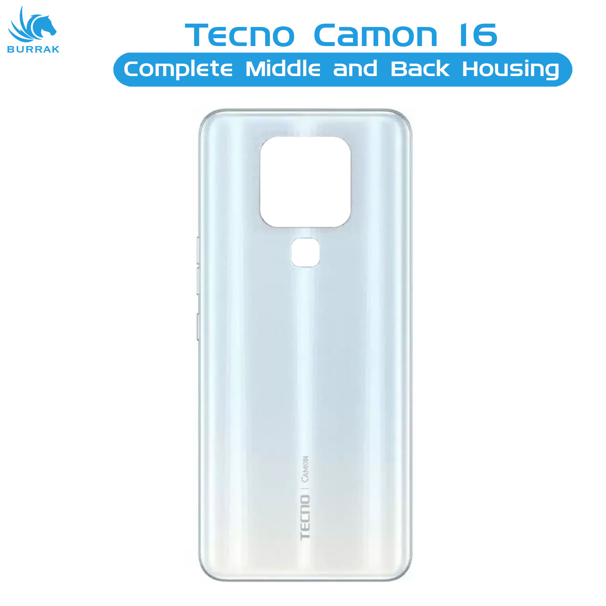 Tecno Camon 16 Housing Middle Frame With Side Button and Camera Lens ...