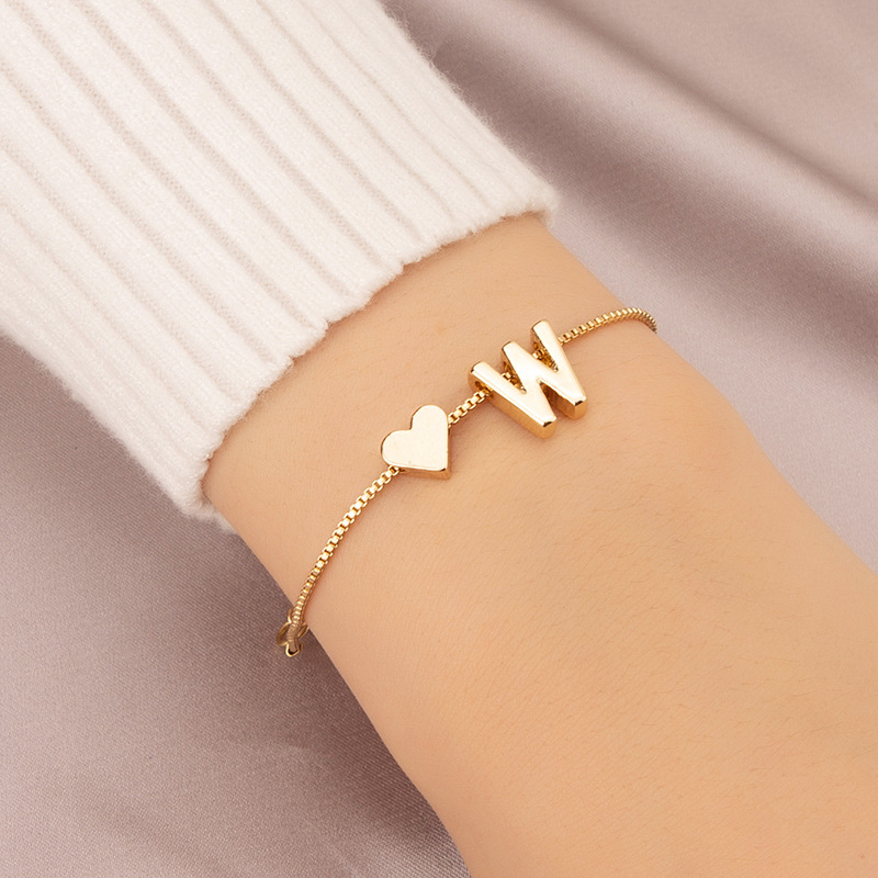Simple Fashion Love Heart Bracelet For Women Personality Design 26 ...