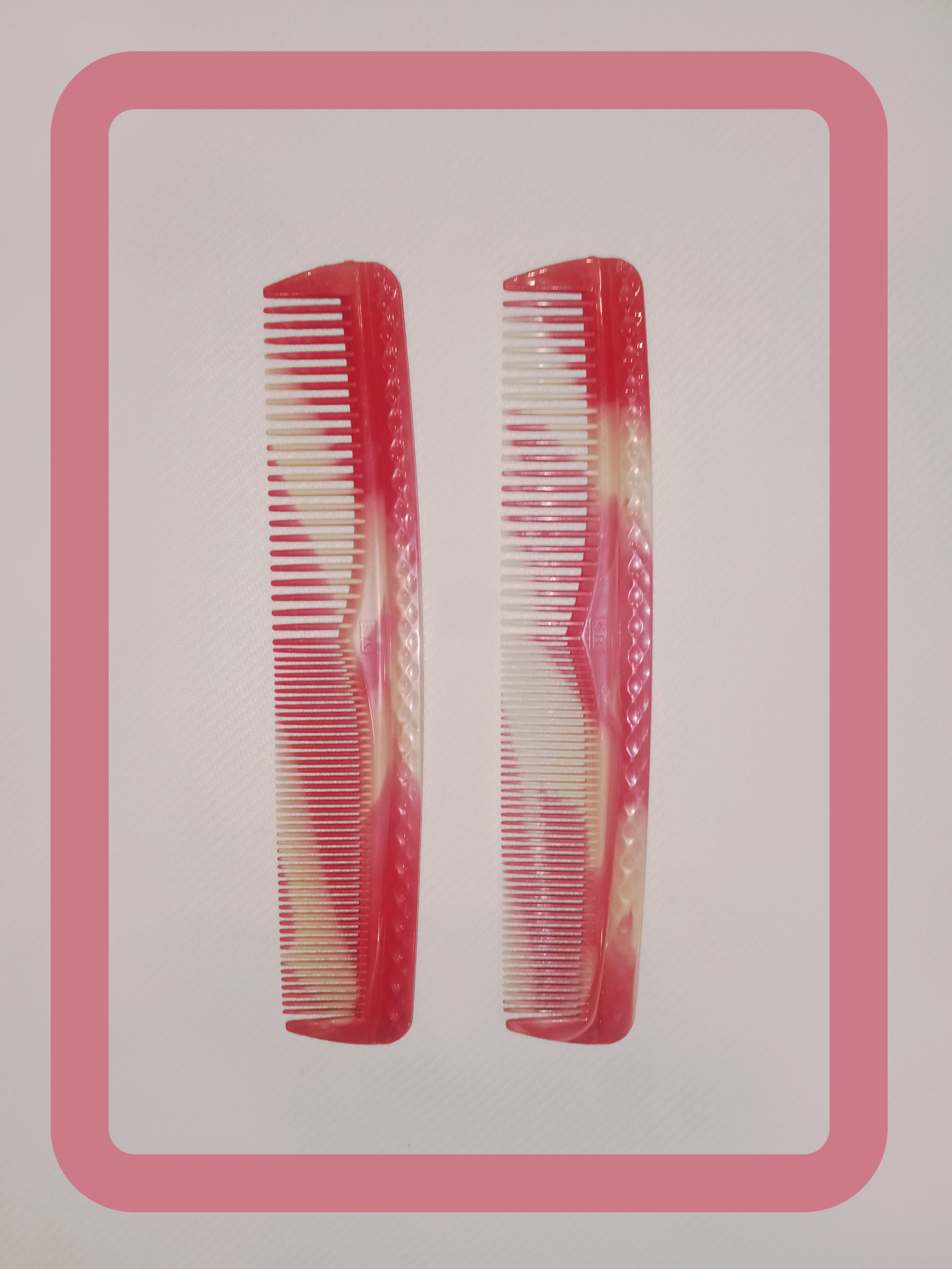Combs Pack of 2, Plastic, Aesthetic Shiny ideal Color Size 8 inches ...