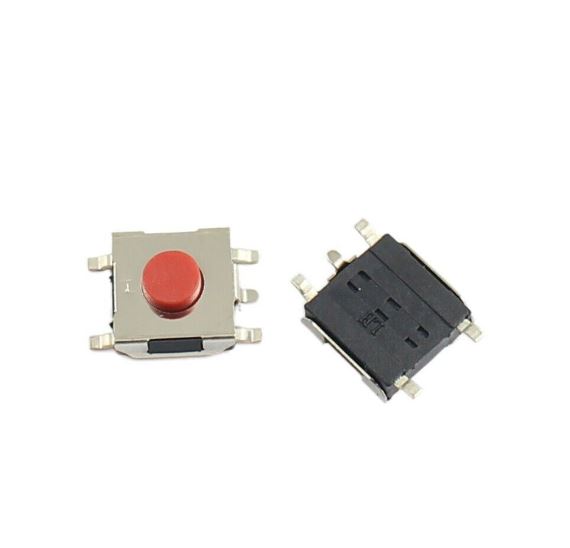 10Pcs Momentary Tactile Tact Red Push Button Switch 5 Pin SMD SMT 6x6x3 ...