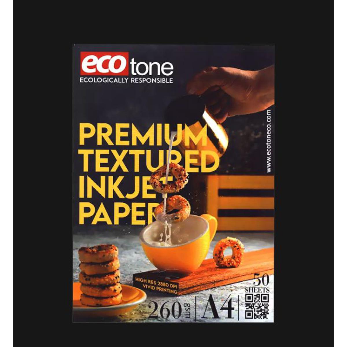 Ecotone Premium Glossy photo paper A4 size Embossed texture Card 260gm ...