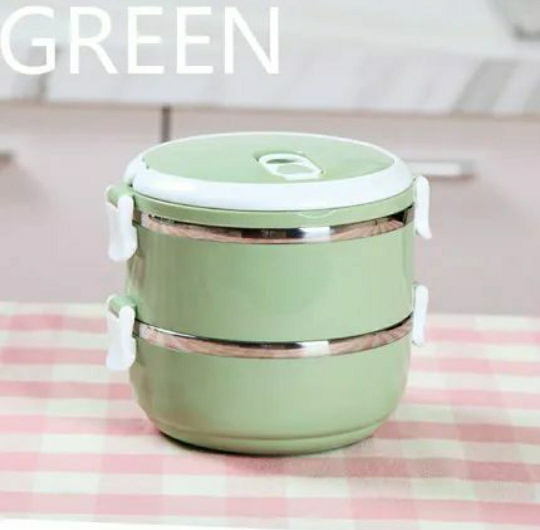 2 Layer (small size) Stainless Steel Vacuum Lunch Box | Tiffin Hot Box ...