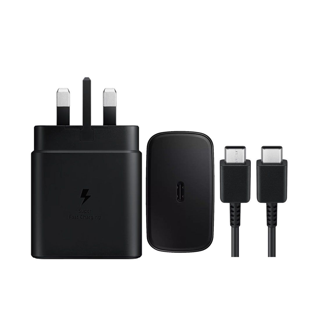 Samsung 45W PD USB-C Port Power Adapter 3 Pin (5A/1.8M) With C2C Cable ...
