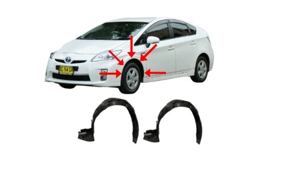 PRIUS 1.8 Fender Shield ( 2 ) pieces ( save your car from rust ) both ...