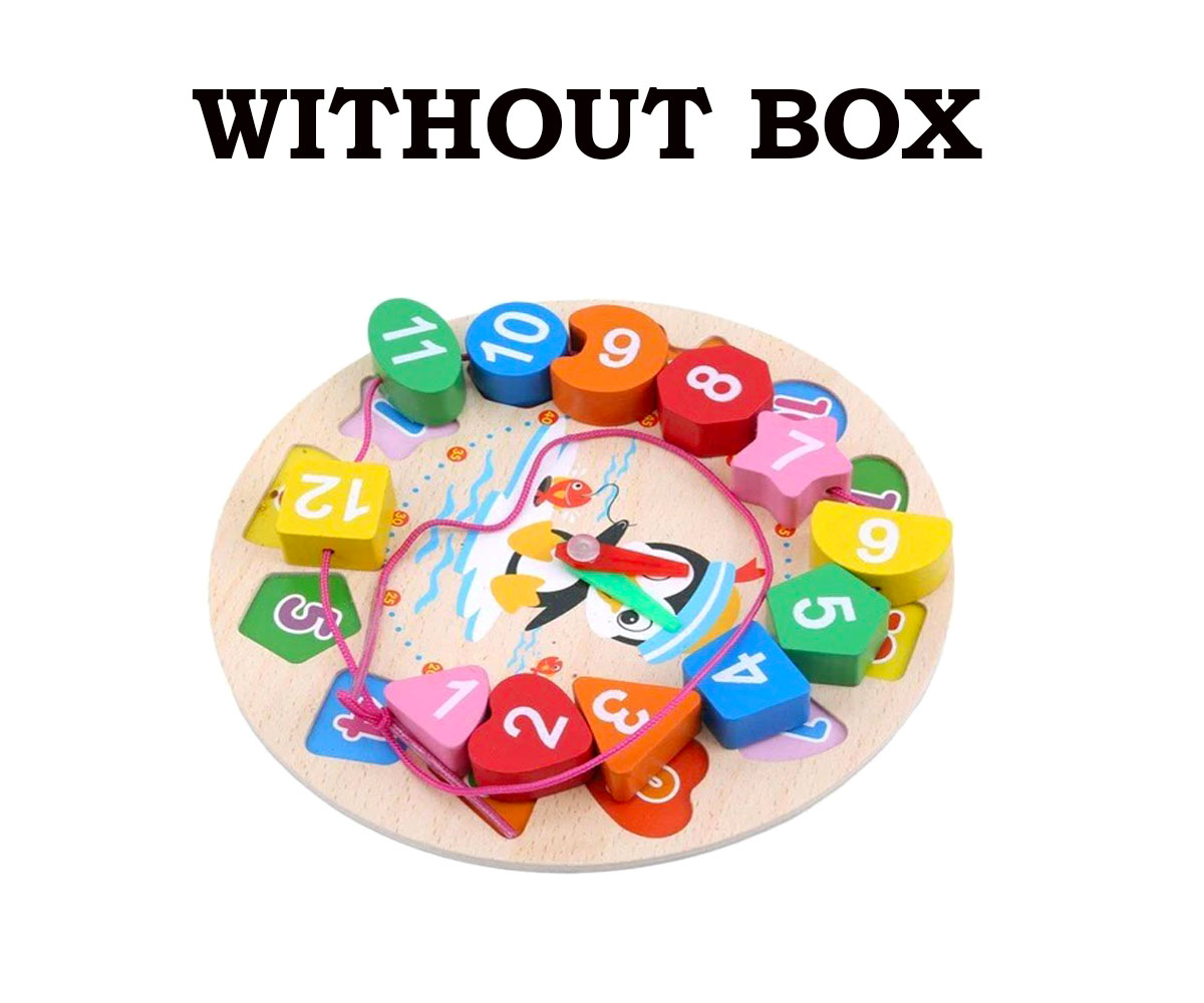 2 in 1 Digital Wooden Clock Mathematics Learning Kit for Kids | Daraz.pk