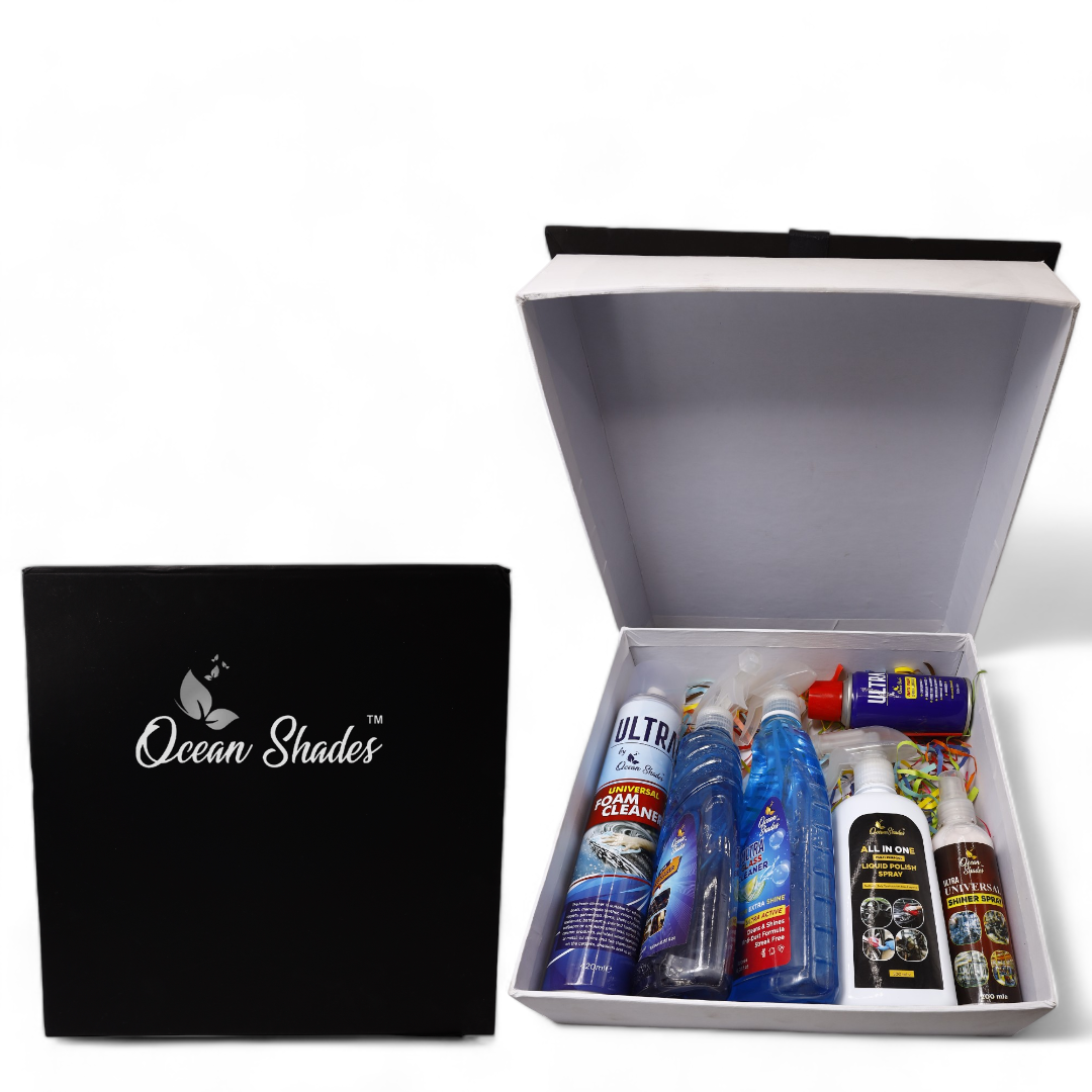 COMPLETE CAR KIT IN A RIGID BLACK BOX 6-IN-1 VEHICLE CARE KIT GIFT ...