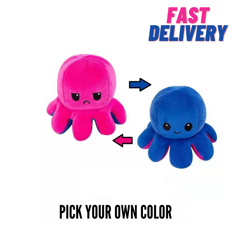 Reversible Octopus Plush Toy Octoplushie Pillow Toys for Kids and ...