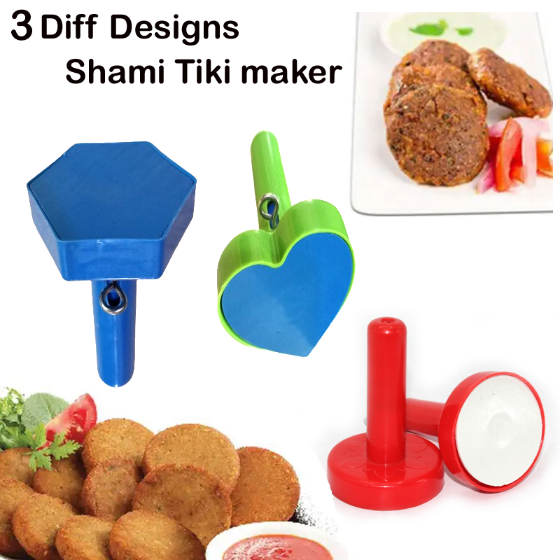 Pack of 3 - Shami kabab maker - Tiki maker - Diff designs kabab die ...
