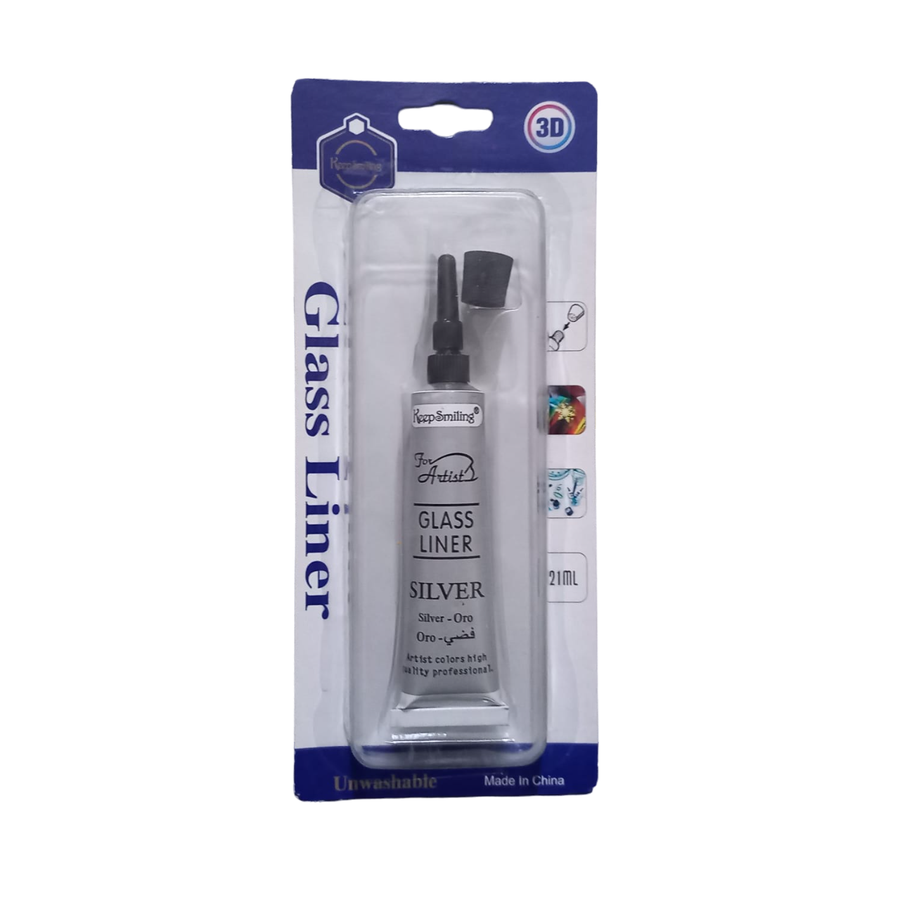 Keep Smiling Glass Paint Liner 3D Glass Color 21 ml | Daraz.pk