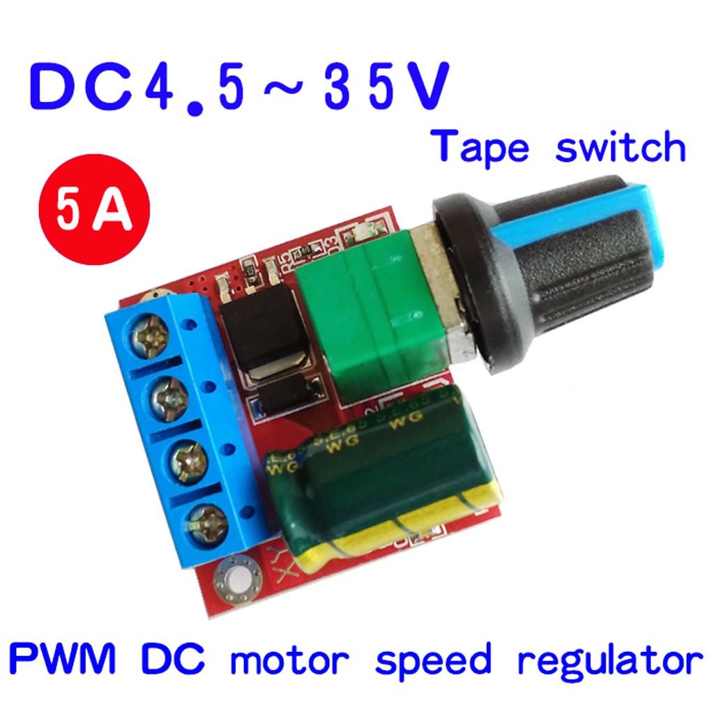 DC Fan/Motor PWM Speed Controller Module Mini DC-DC 4.5V-35V 5A 90W Speed Regulator Control ...