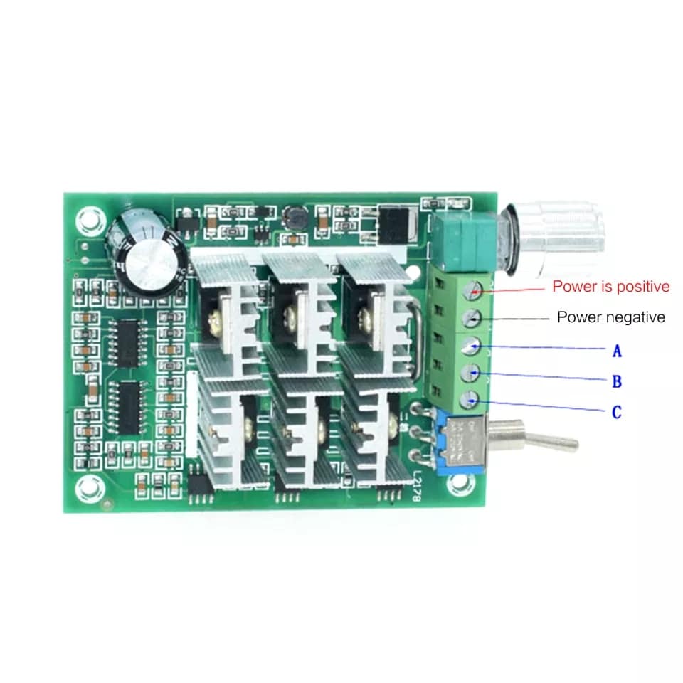 Brushless PWM Three-Phase Sensorless BLDC Motor Speed Controller Drive ...