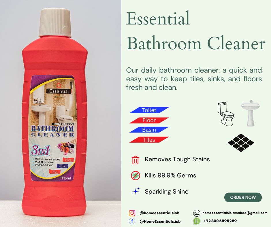 Essentials Bathroom cleaner Stain Removal Better Cleaning Floral 500ml ...