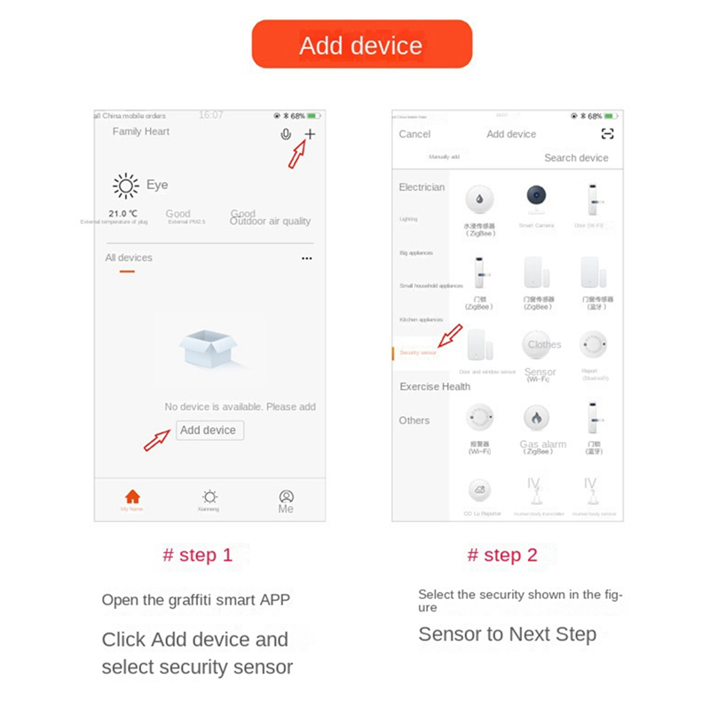 1 PCS Wifi Crow Smart Water Detector Leak Sensor Alarm Leak Detector ...