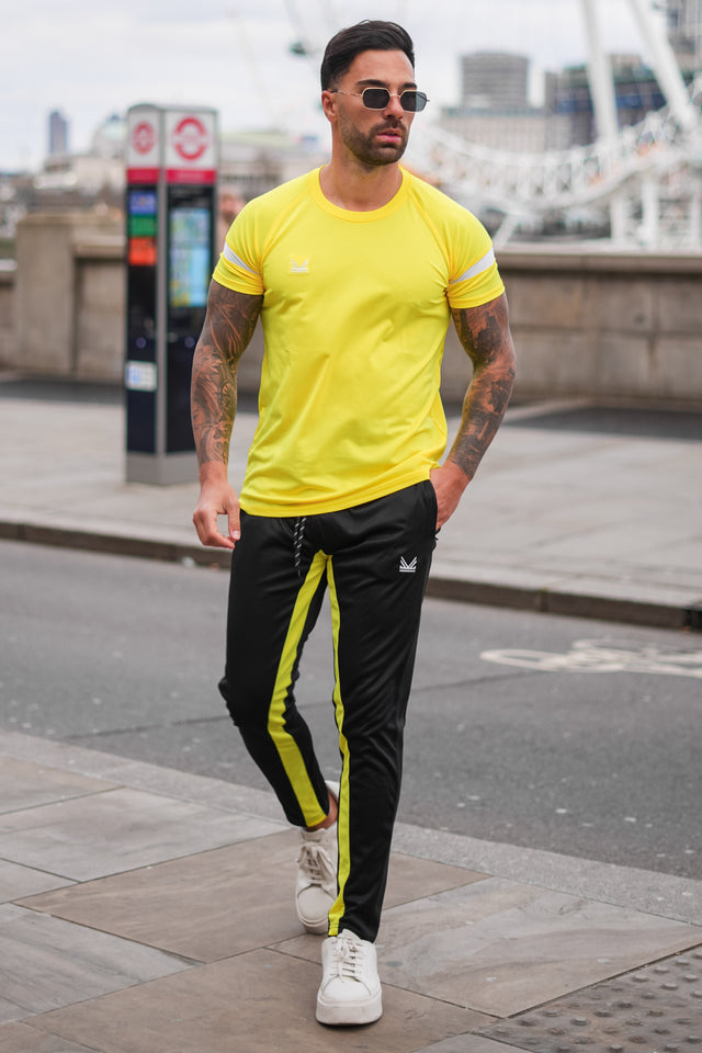 Training Quickdry Track suit for men - Yellow/Black | Daraz.pk