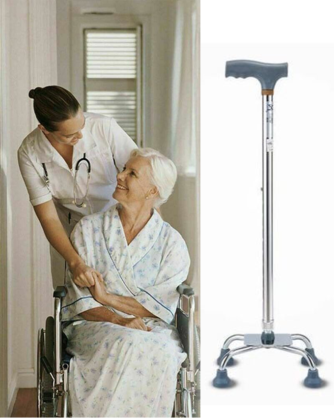 Elderly Walking Stick Multi-Legged Crutch adjustable Walker for older ...
