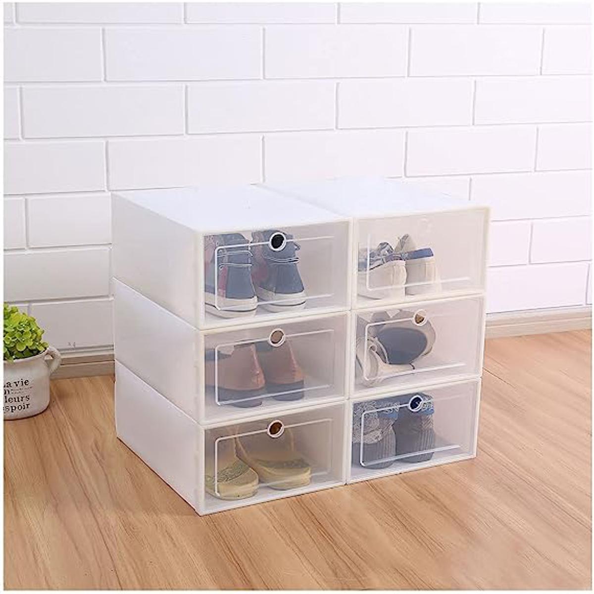Shoe Boxes Stack able Shoe Storage Organizers Fordable and Versatile ...