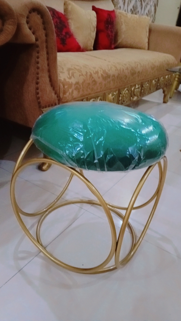 Metal Stool Ottoman Stool Sitting Stool Round Shape for Living Room ...