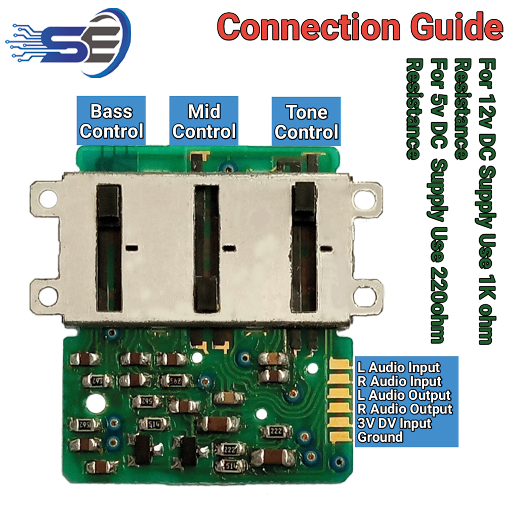 Stereo 3-Band Equalizer EQ Board Tone Preamp Module | Daraz.pk