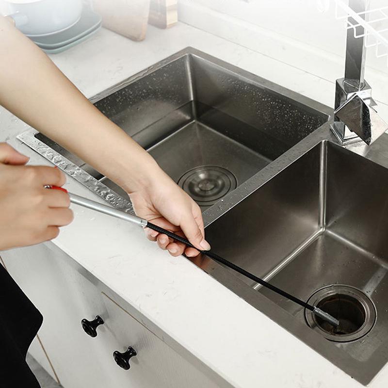 kitchen Drain Snake Drain Cleaner Sticks Clog Remover Cleaning Tools ...