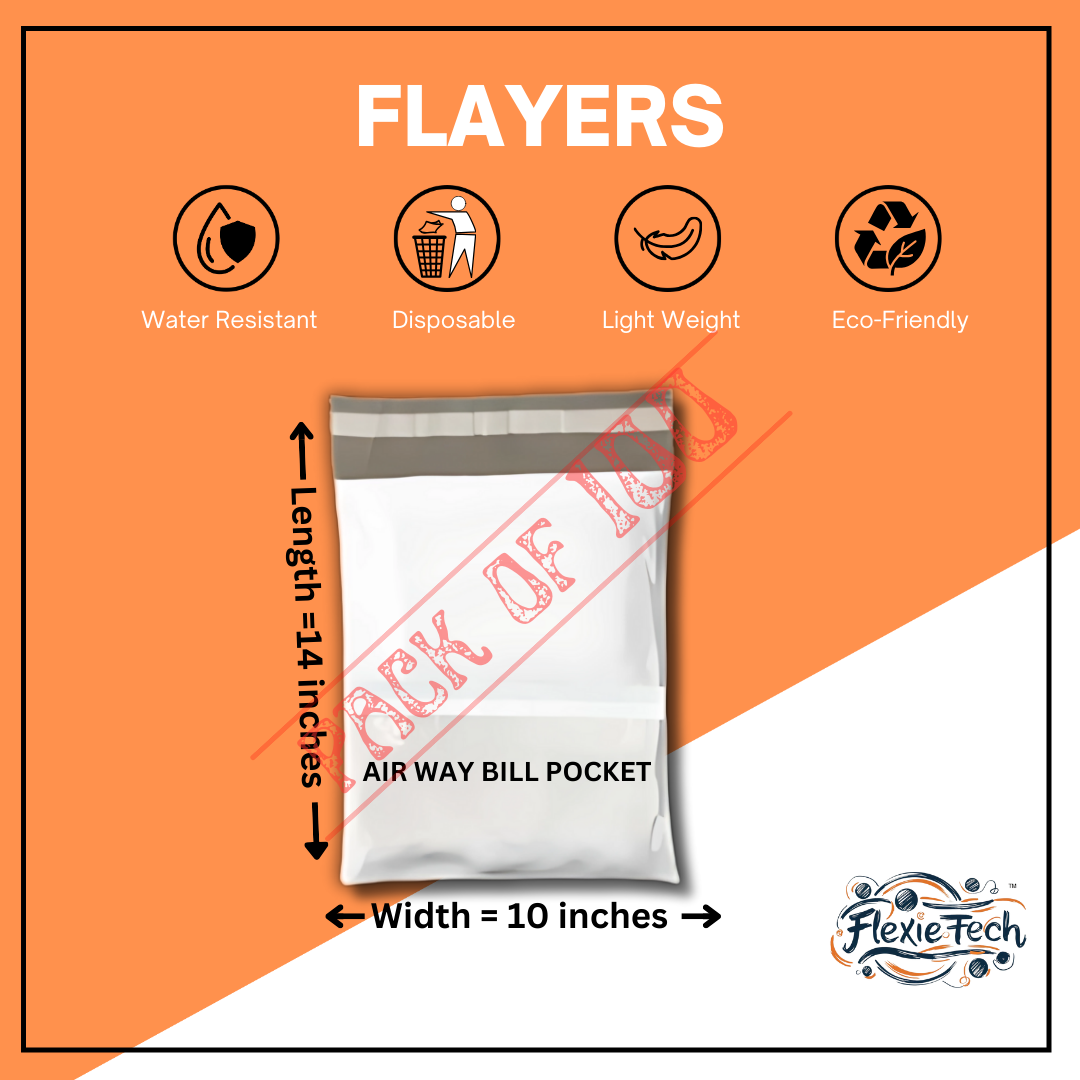 FLEXIE TECH Bundle of 10x14+2 inch flap Packing Material Flyers With ...