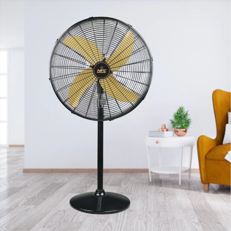 NFC AC DC Pedestal Fan 24 Inch remote control Powerful Motor & Design ...