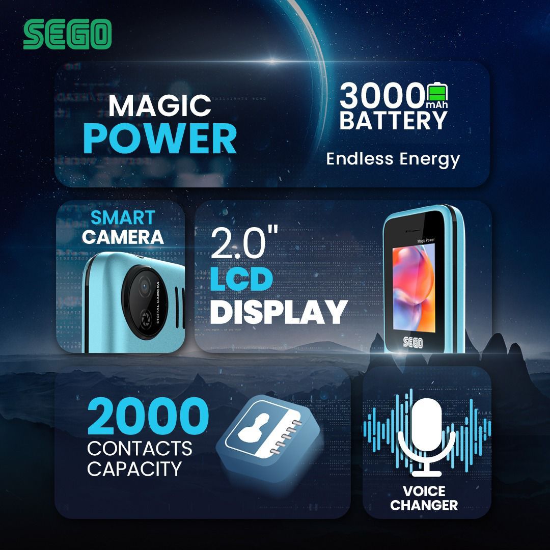 SEGO MAGIC POWER - 2.0 inch Display - 3000mAH battery - Dual Sim ...