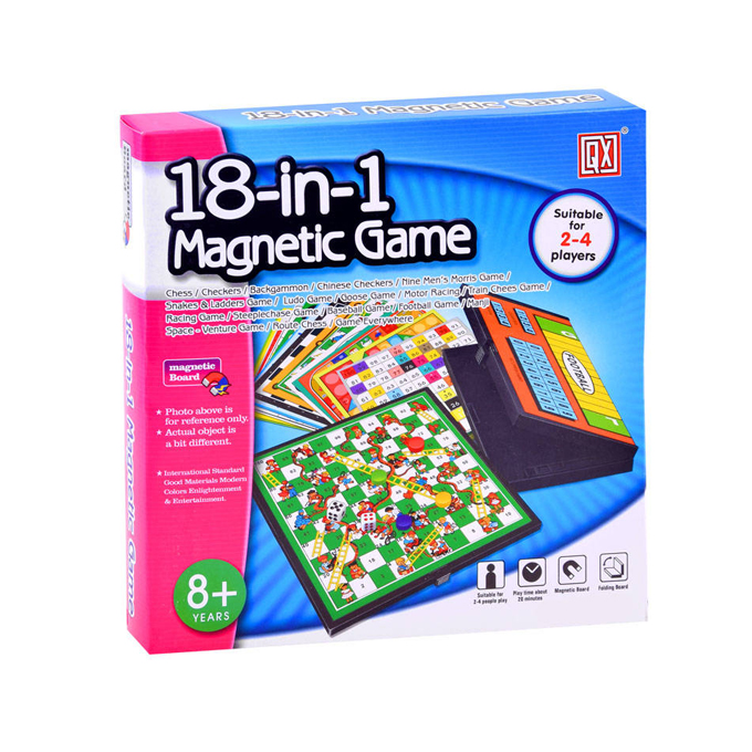 New Educational 18 in 1 Magnetic Board Game Set For Kids 2 to 4 Player ...