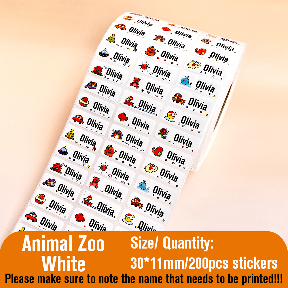 Custom Children Name Tag Stickers Waterproof Personalized Stationery ...