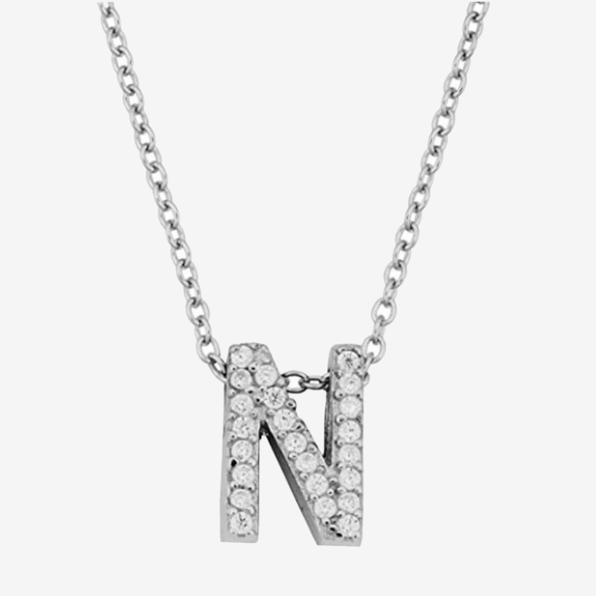Silver Stainless Steel Alphabet Necklace/Locket/Pendants for Girls ...