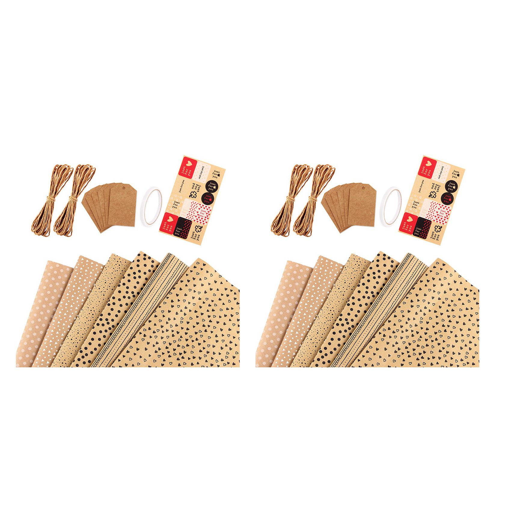 Kraft Gift Wrapping Paper,Birthday Wrapping Paper,12 Sheets Kraft Brown ...