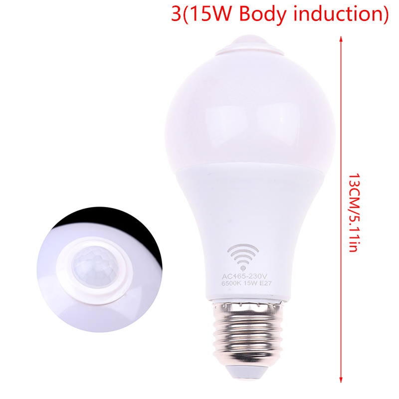 E27 PIR Motion Sensor Lamp 5W 9W 15W LED Bulb with Motion Sensor Motion ...