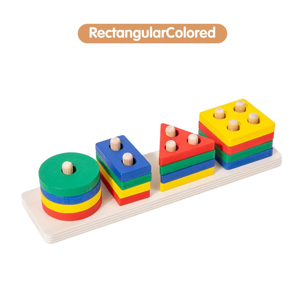 "Wooden Shape Sorting Educational Toy for Toddlers & Preschoolers ...