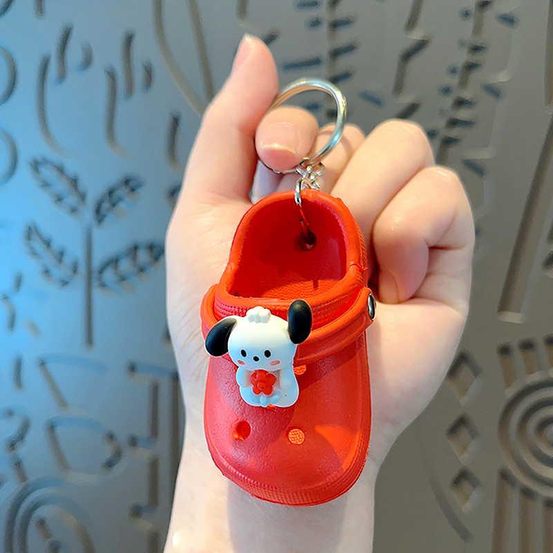 Cute Small New Mini Slippers Hole Shoes Car Couple Key Chain Backpack ...