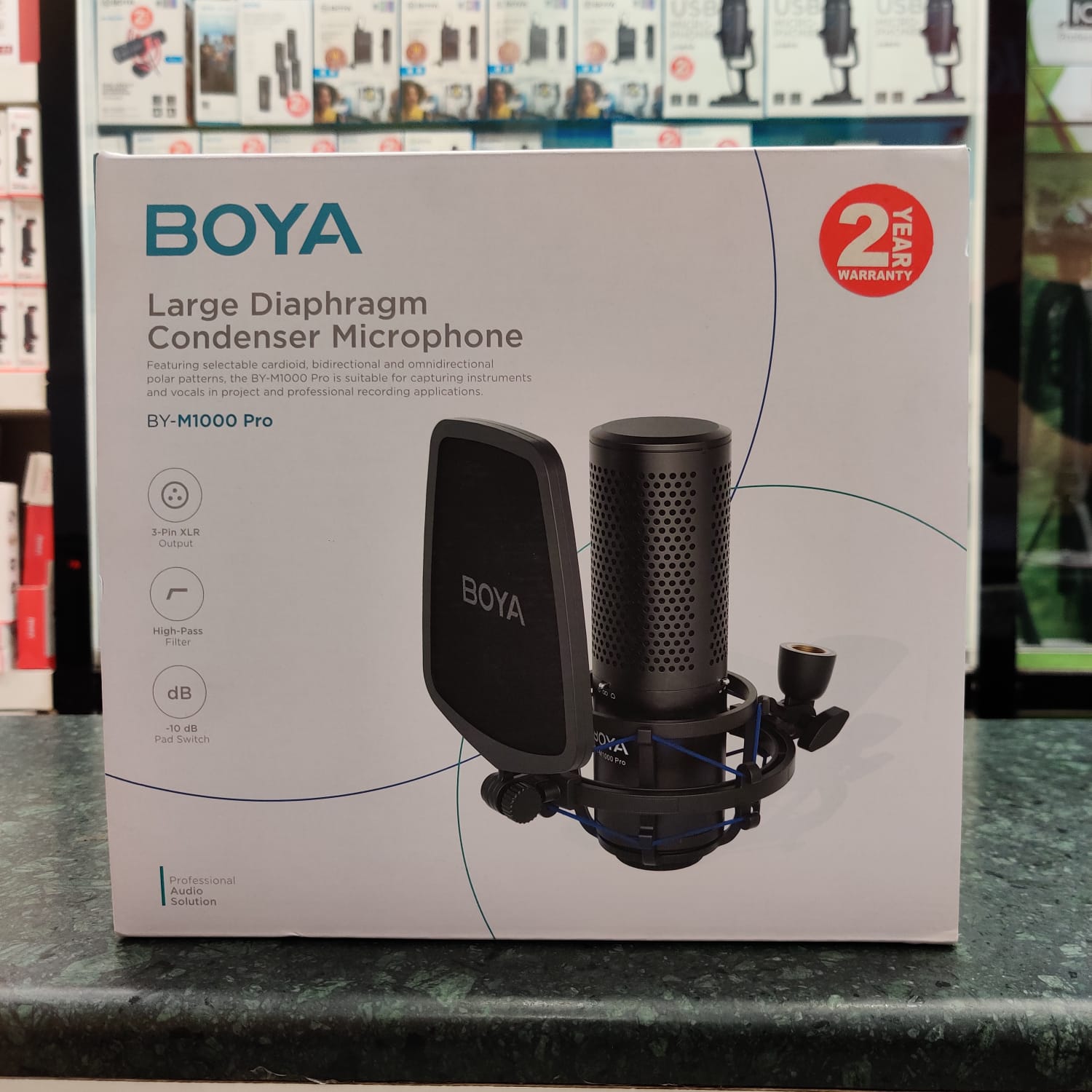Boya BY-M1000 Pro Large-Diaphragm Condenser Microphone With 2 Year ...