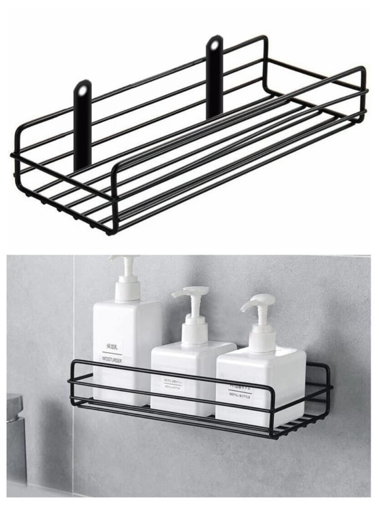 Metal Bathroom Corner Rack Storage Shelves | Daraz.pk